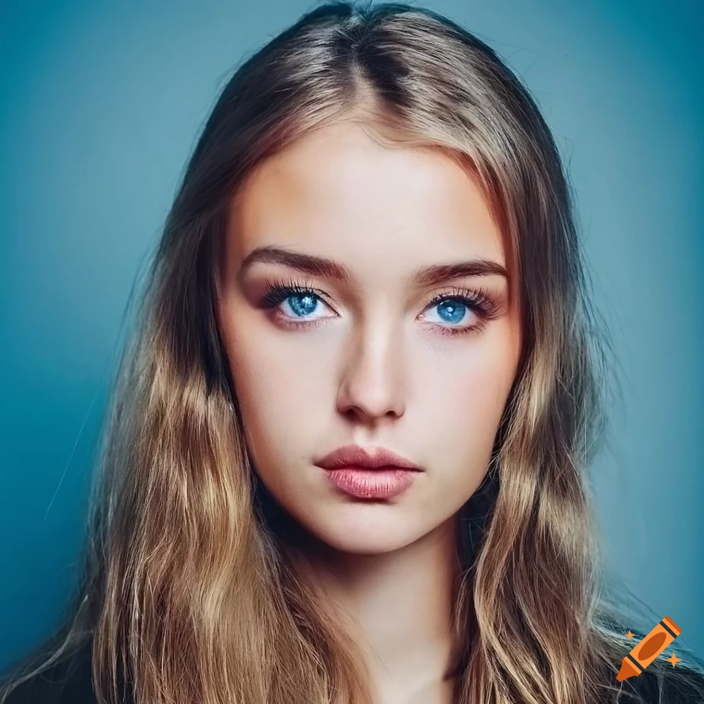Portrait of Chloe, a 16-year-old with a fair complexion and Italian, Nordic, British features on ...