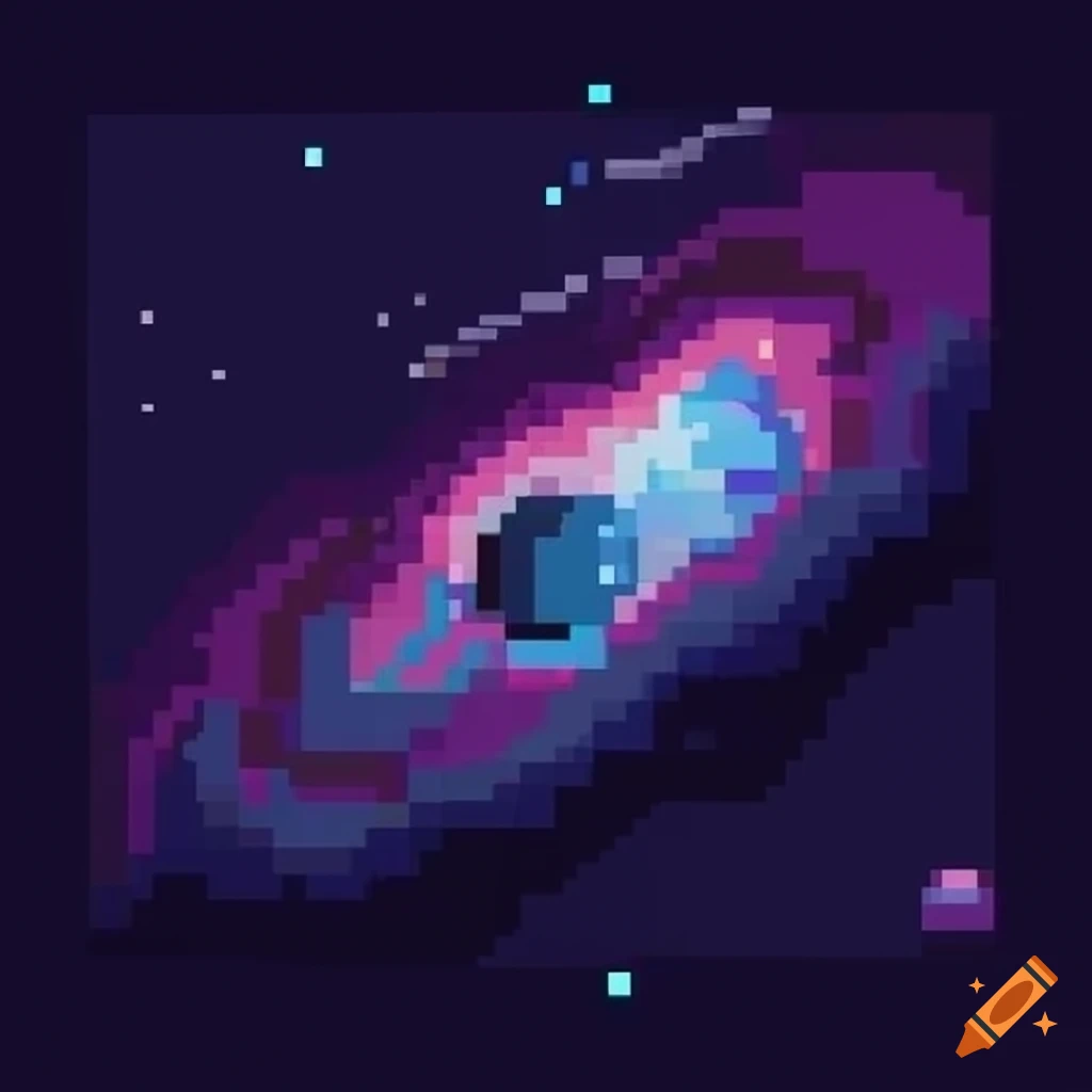 Pixel art of outer space on Craiyon