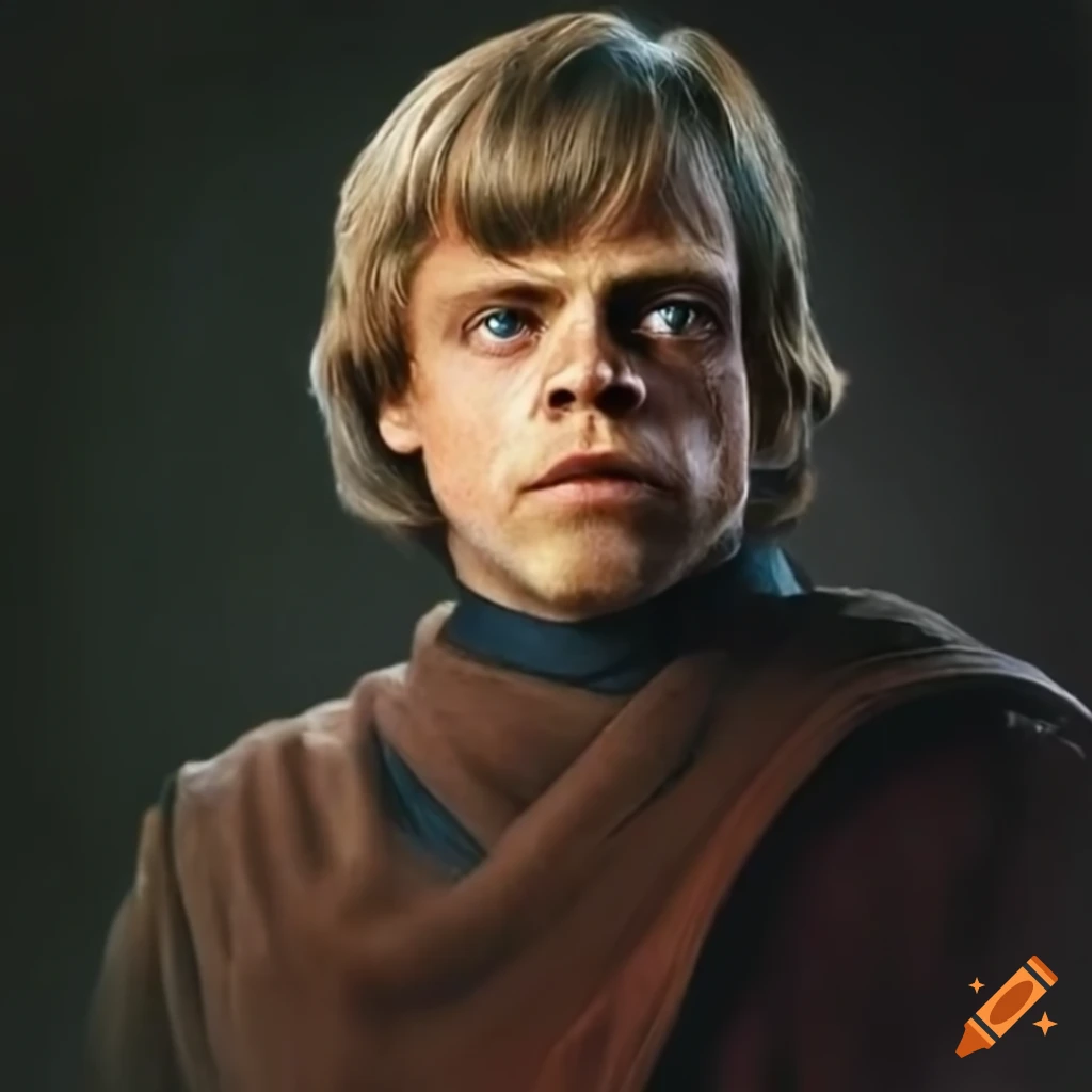 Mark Hamill as Luke Skywalker at 25 years old in a realistic portrayal ...