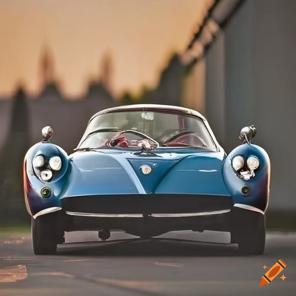 Iconic 1955 Pagani sports car, beautifully detailed vintage design on ...