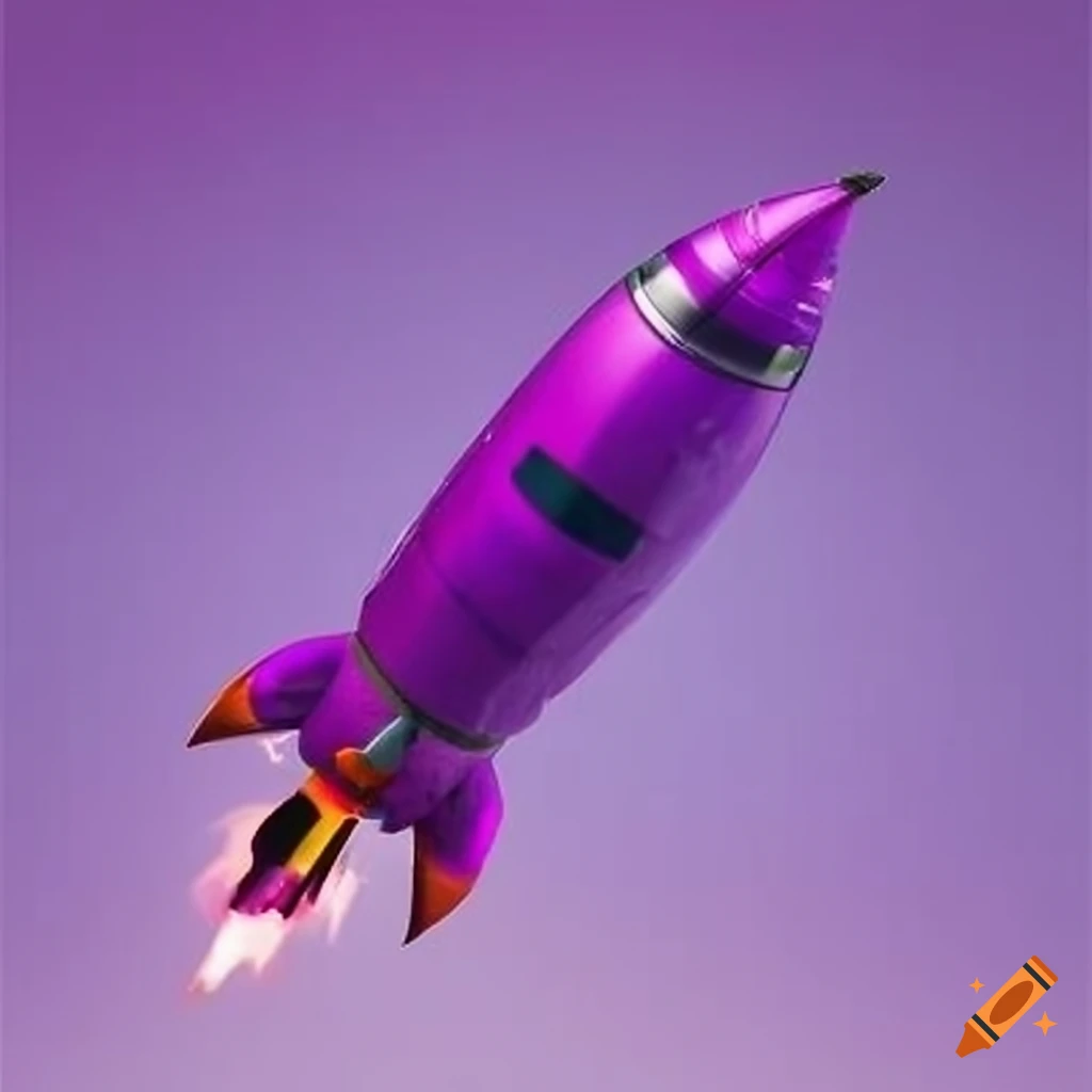 Purple rocket on Craiyon