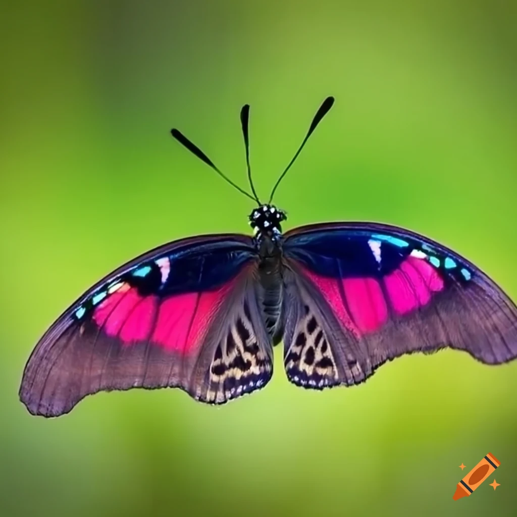 Colorful butterfly wings fluttering in the wind on Craiyon