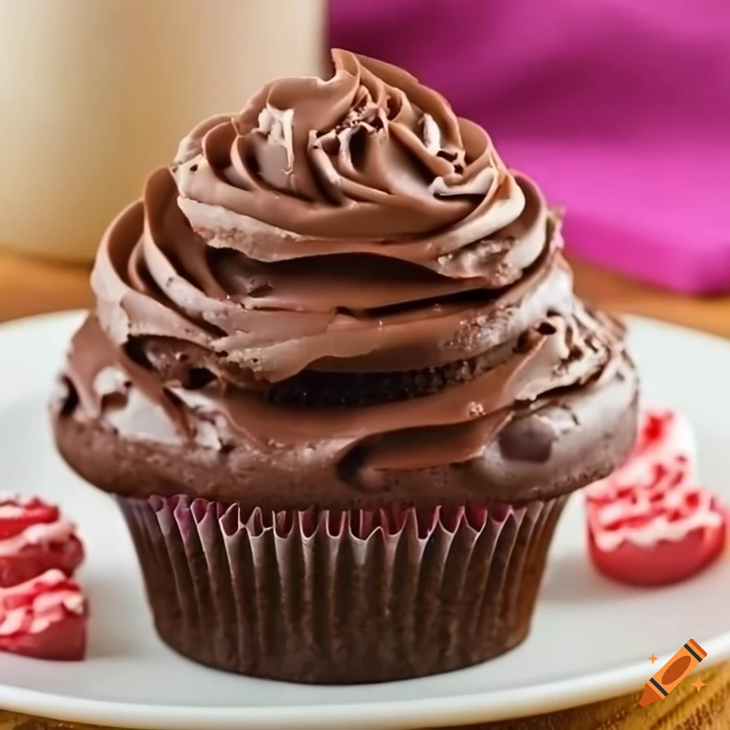 Fudge tower cupcake with drizzle on Craiyon