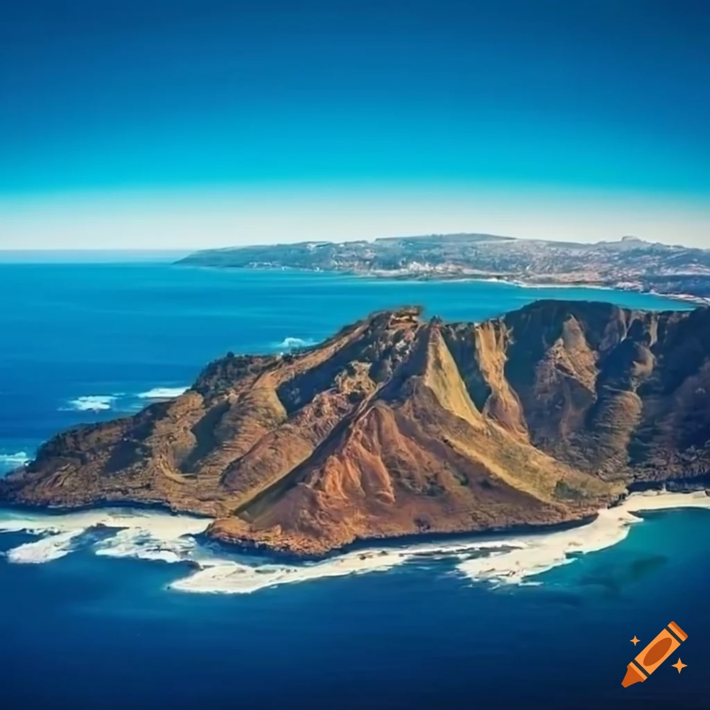 Aerial landscape of Santa Barbara Channel Islands on Craiyon