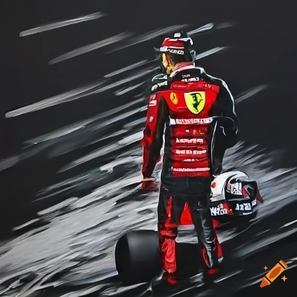 Charles Leclerc celebrating P1 in Monaco Grand Prix next to his Ferrari ...