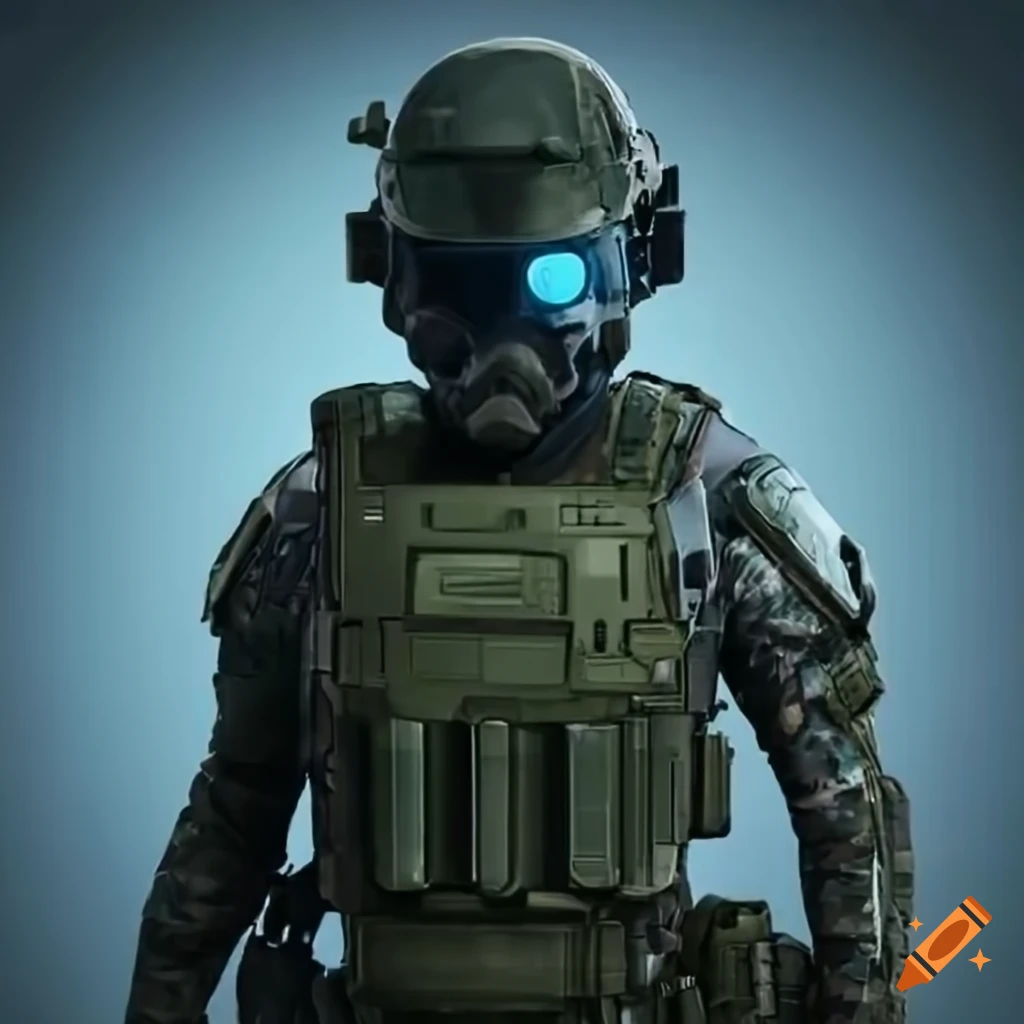 Jenna Ortega as a futuristic special ops soldier with helmet and mask ...