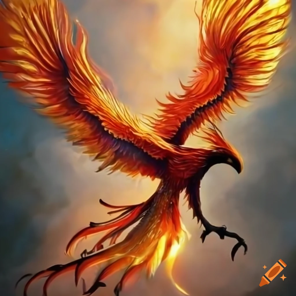 Phoenix bird on Craiyon
