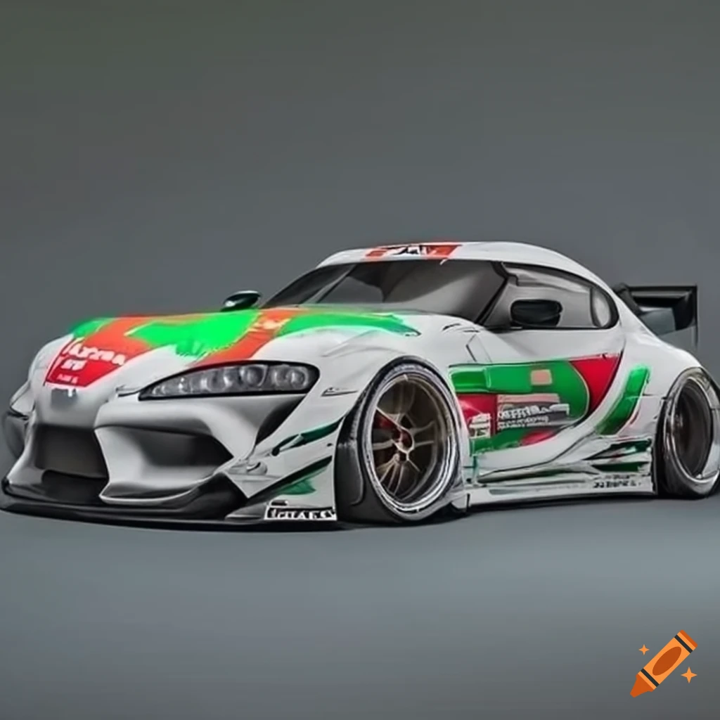 Mk5 Supra with Pandem widebody kit and original Castrol livery on Craiyon