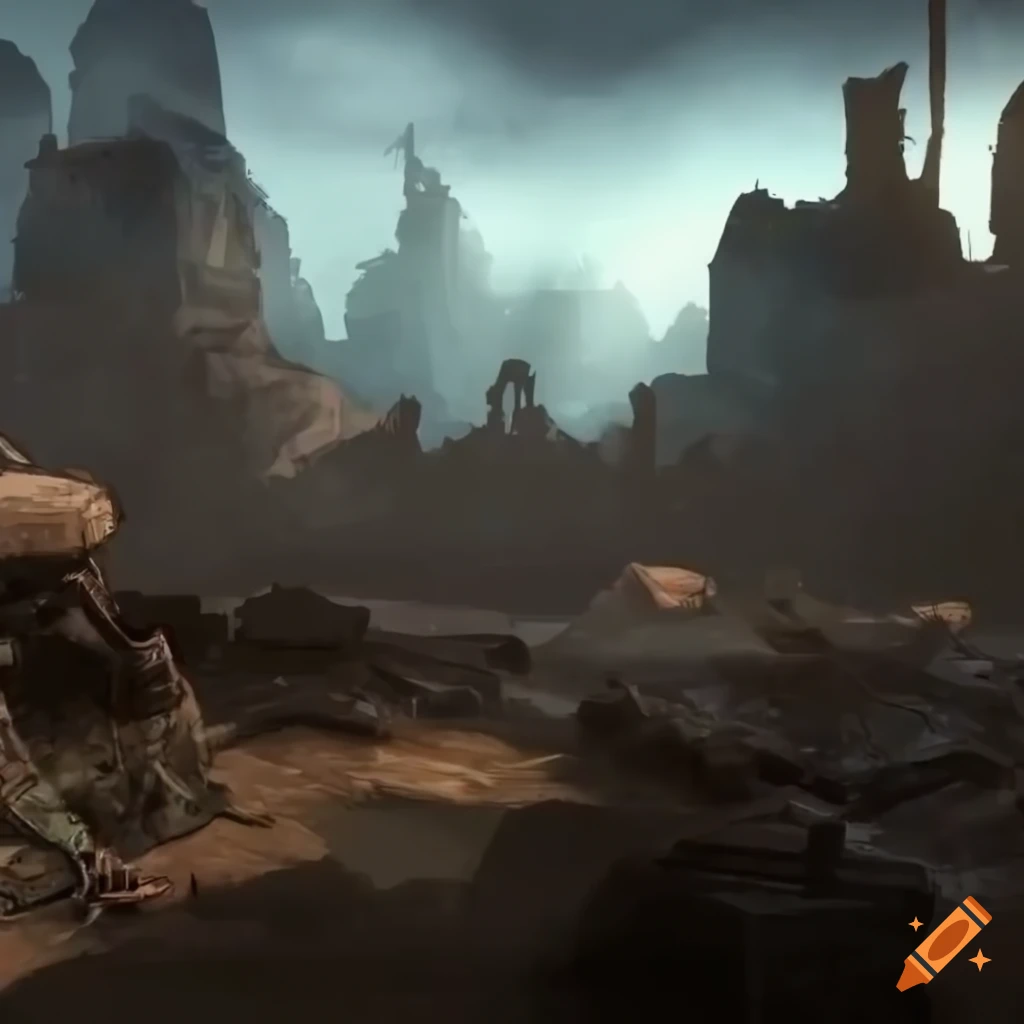 Borderlands landscape diorama environmental concept level design mad ...