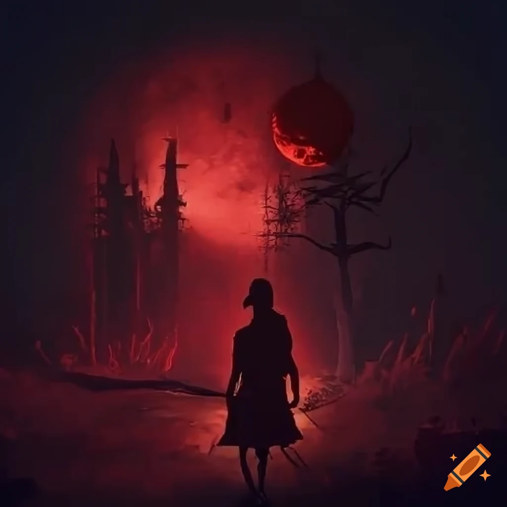 Logo featuring a blood red moon with the name Lunara in a Dead by ...