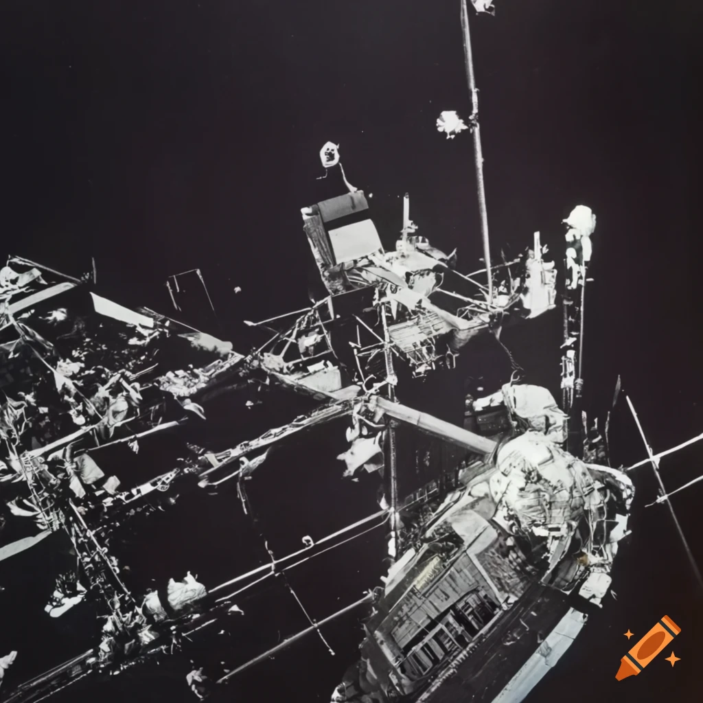 1960s national geographic photo of a colony in space on Craiyon