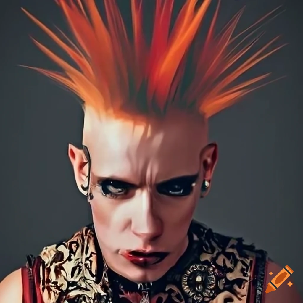 Punk man on Craiyon