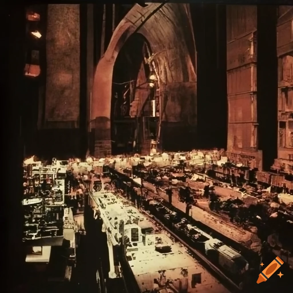 1960s National Geographic photo of a telecommunications monstrosity on Craiyon