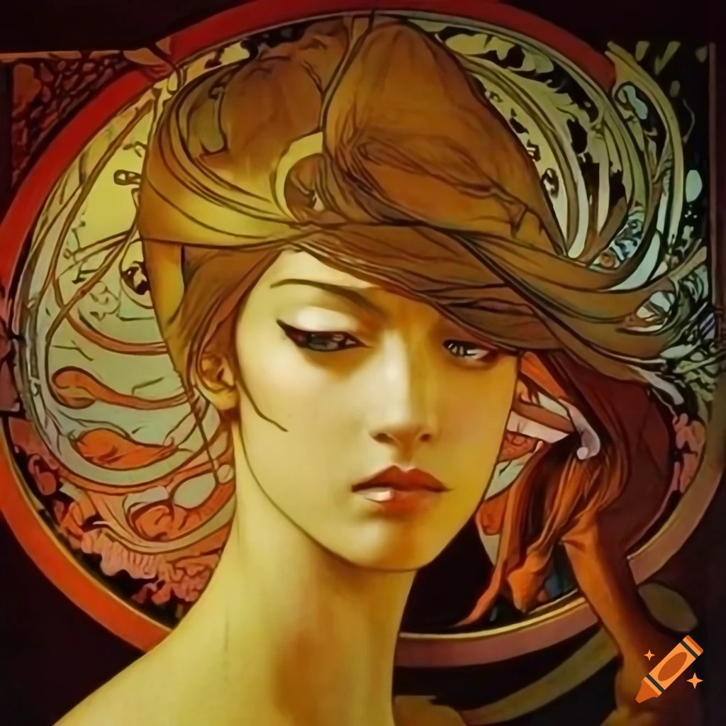 Vivid and glowing lighting inspired by Boris Vallejo, Alphonse Mucha ...