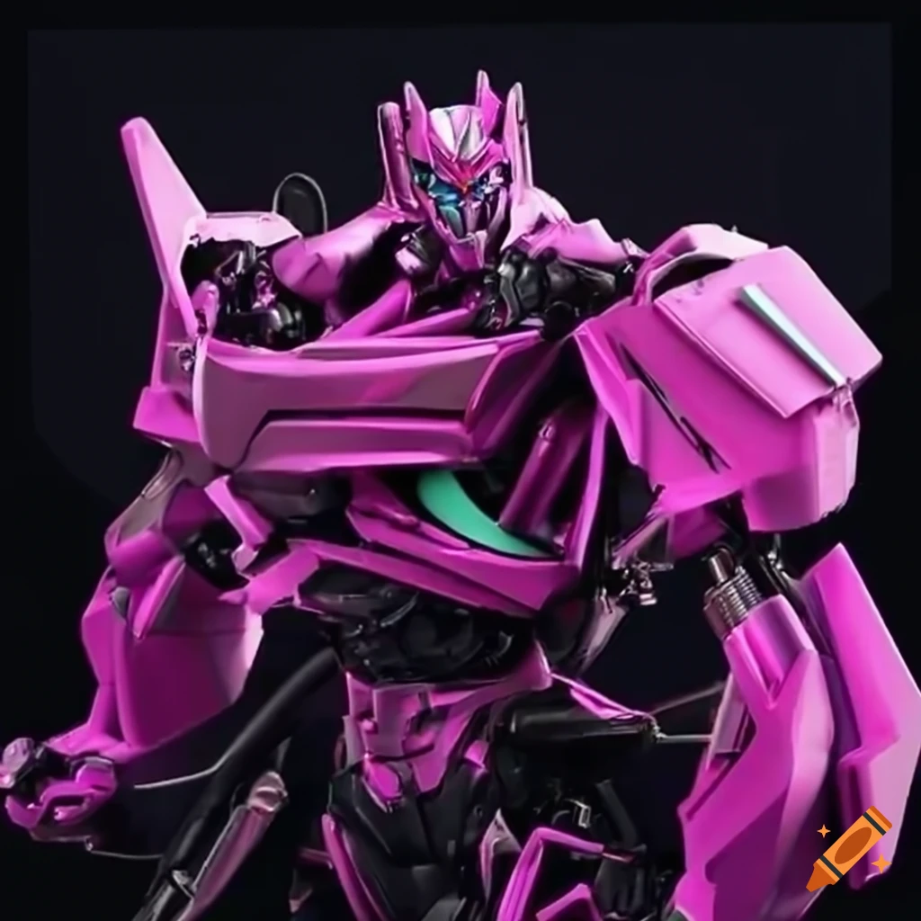 Pink transformer motorcycle on Craiyon