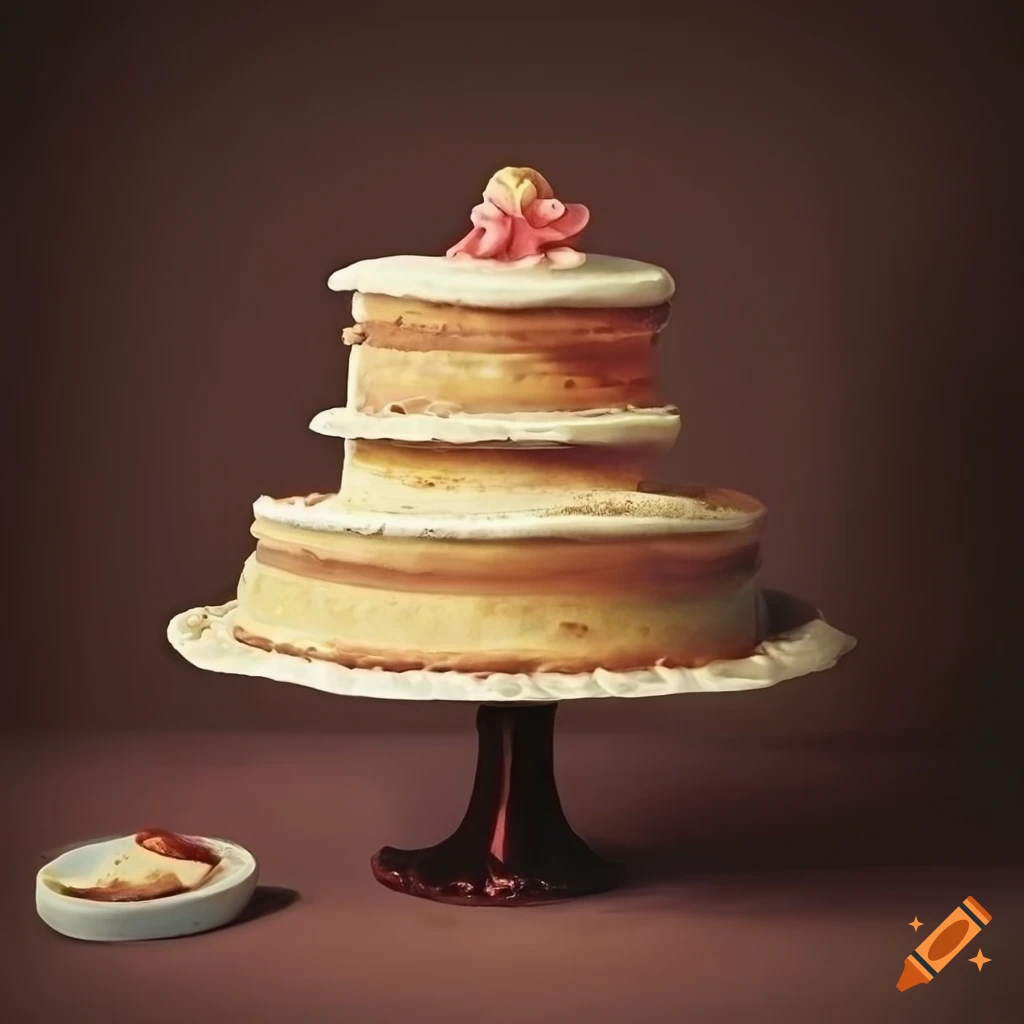 Vintage cake art on Craiyon