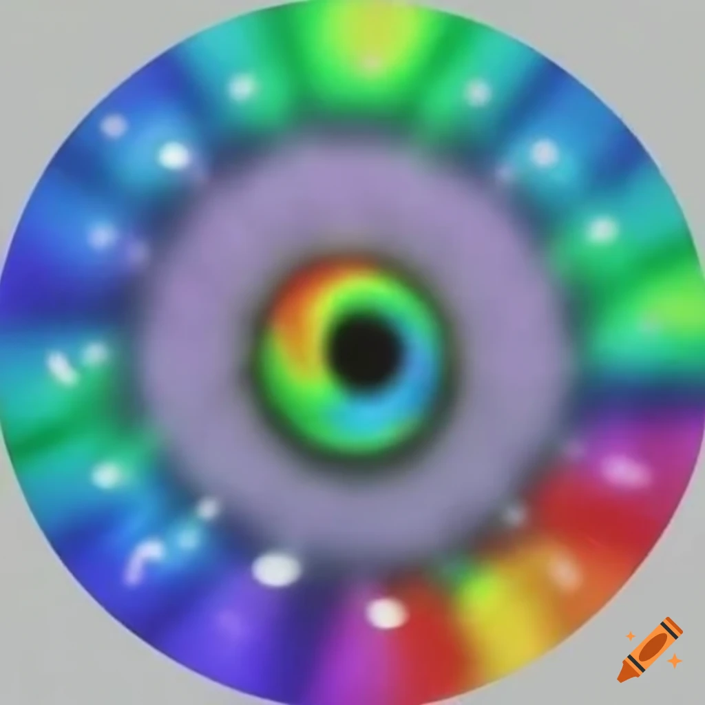 Rainbow eye close-up on Craiyon