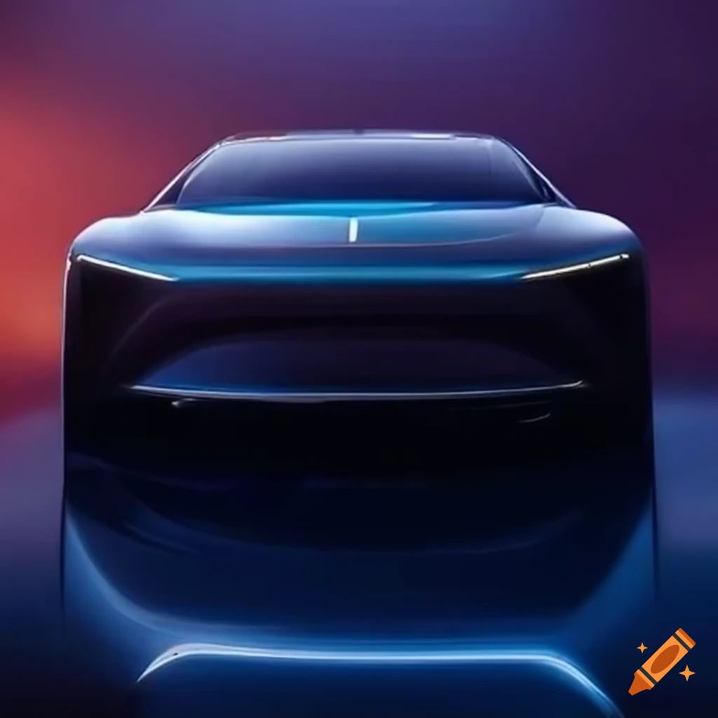 Fully electric futuristic luxurious sedan SUV concept car on Craiyon