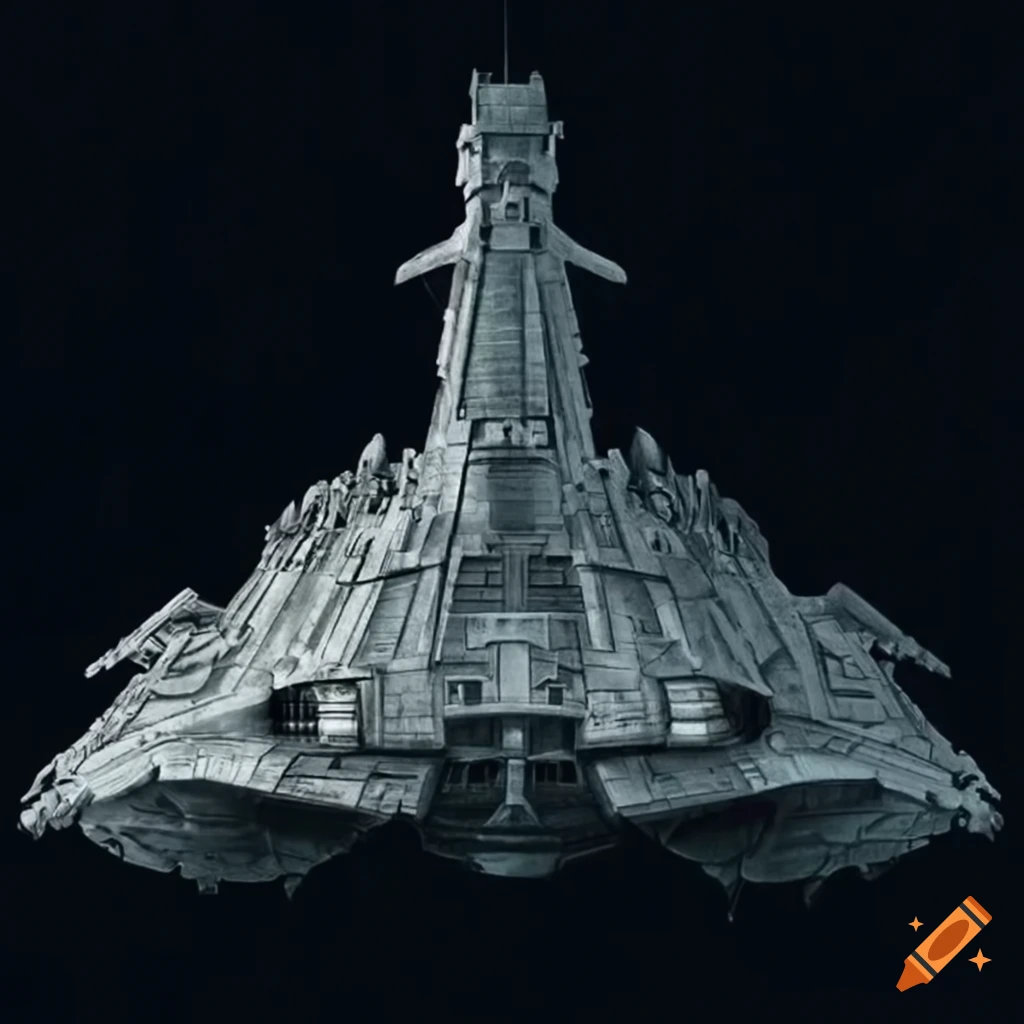Cathedral warship from star wars universe on Craiyon