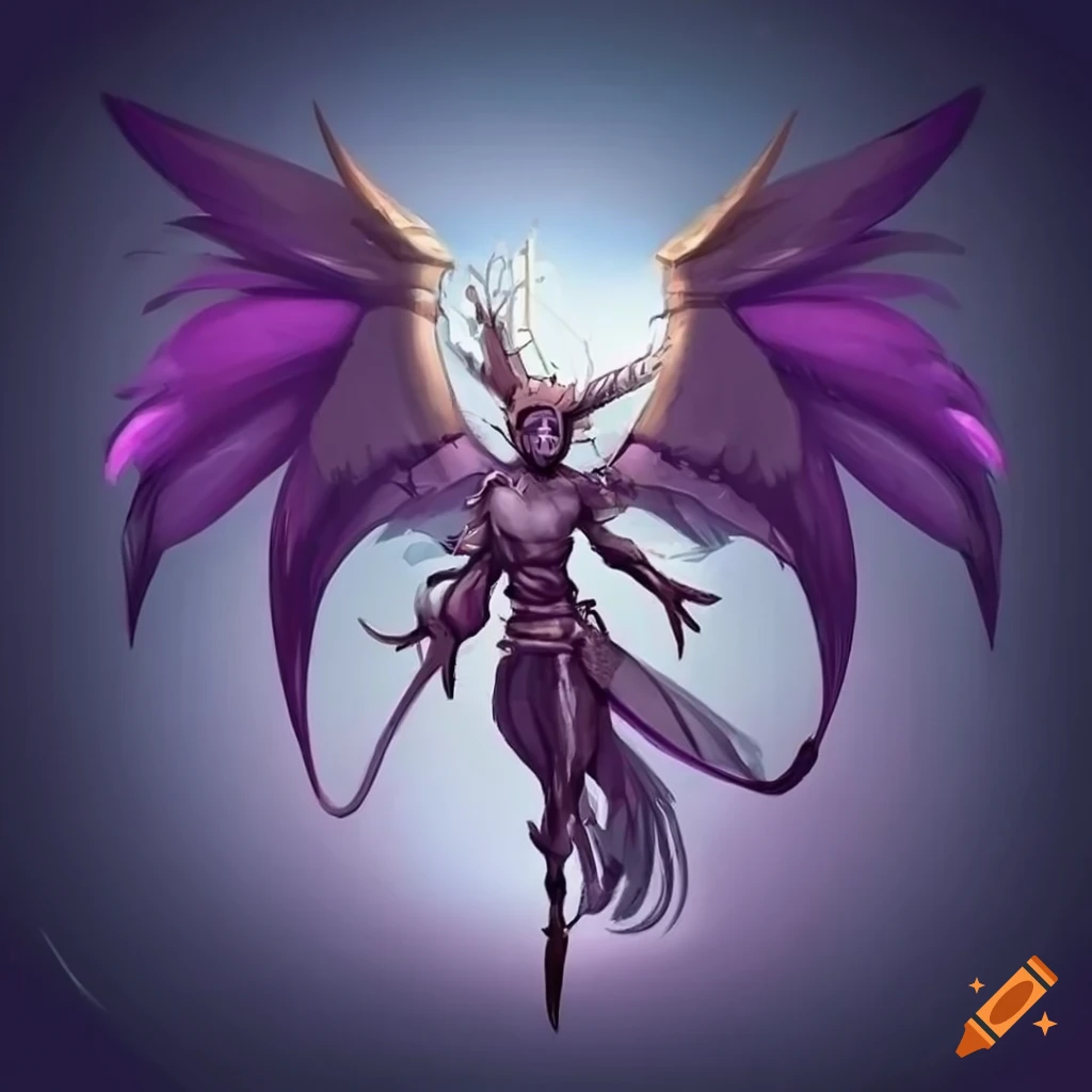 Elegant and graceful humanoid mythical creature with expressive eyes ...