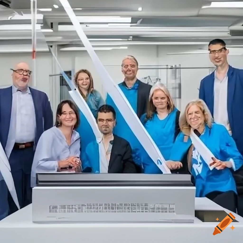 Geniuses conducting groundbreaking research in a modern lab facility on ...