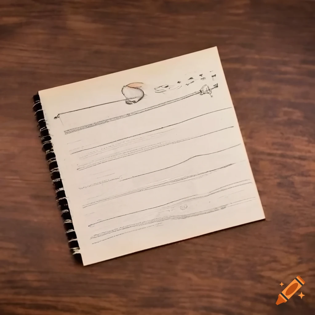 Handwritten note on notepad paper on Craiyon