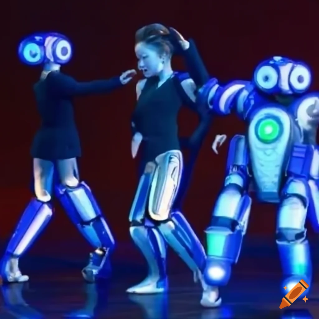 Robo dance contest on Craiyon