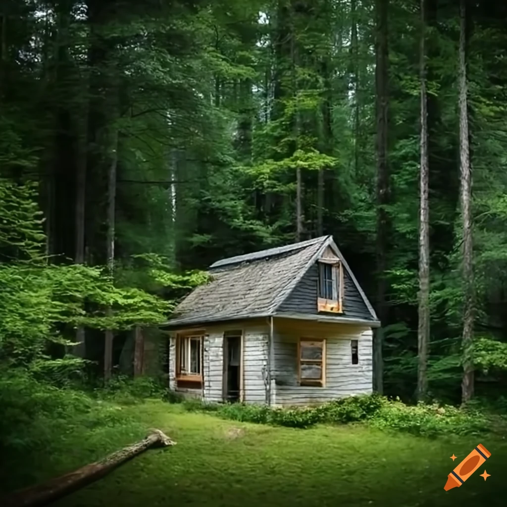House in a forest setting on Craiyon
