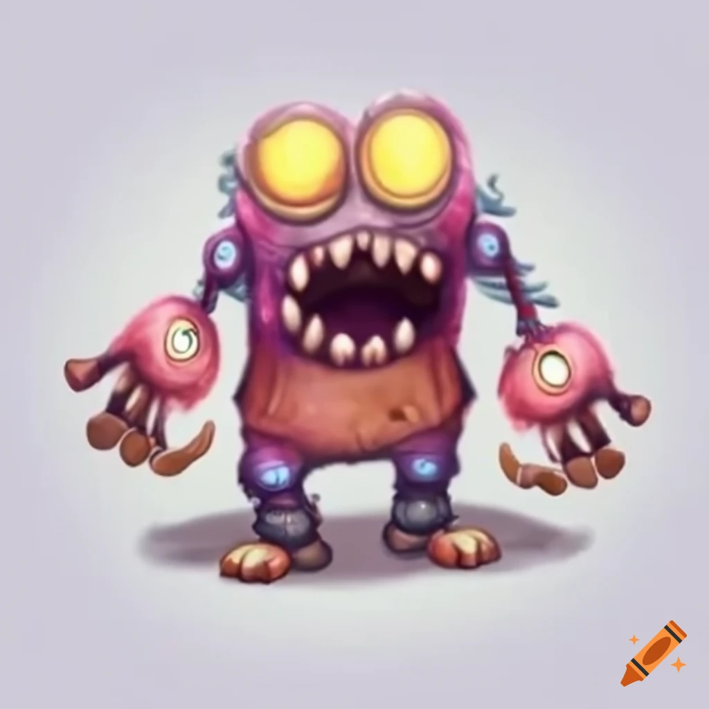 Cute robot creature from My Singing Monsters on Craiyon