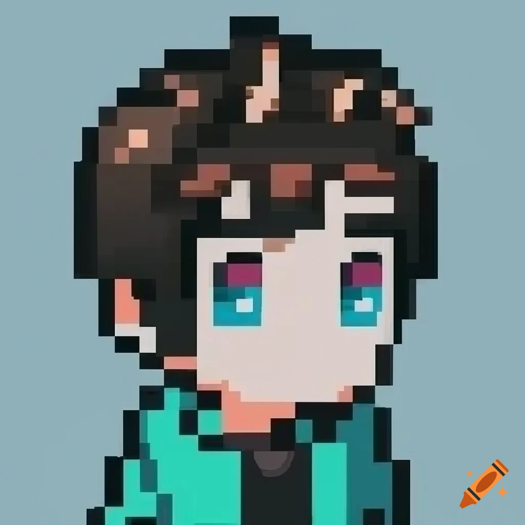 Pixel art chibi anime character icon on Craiyon