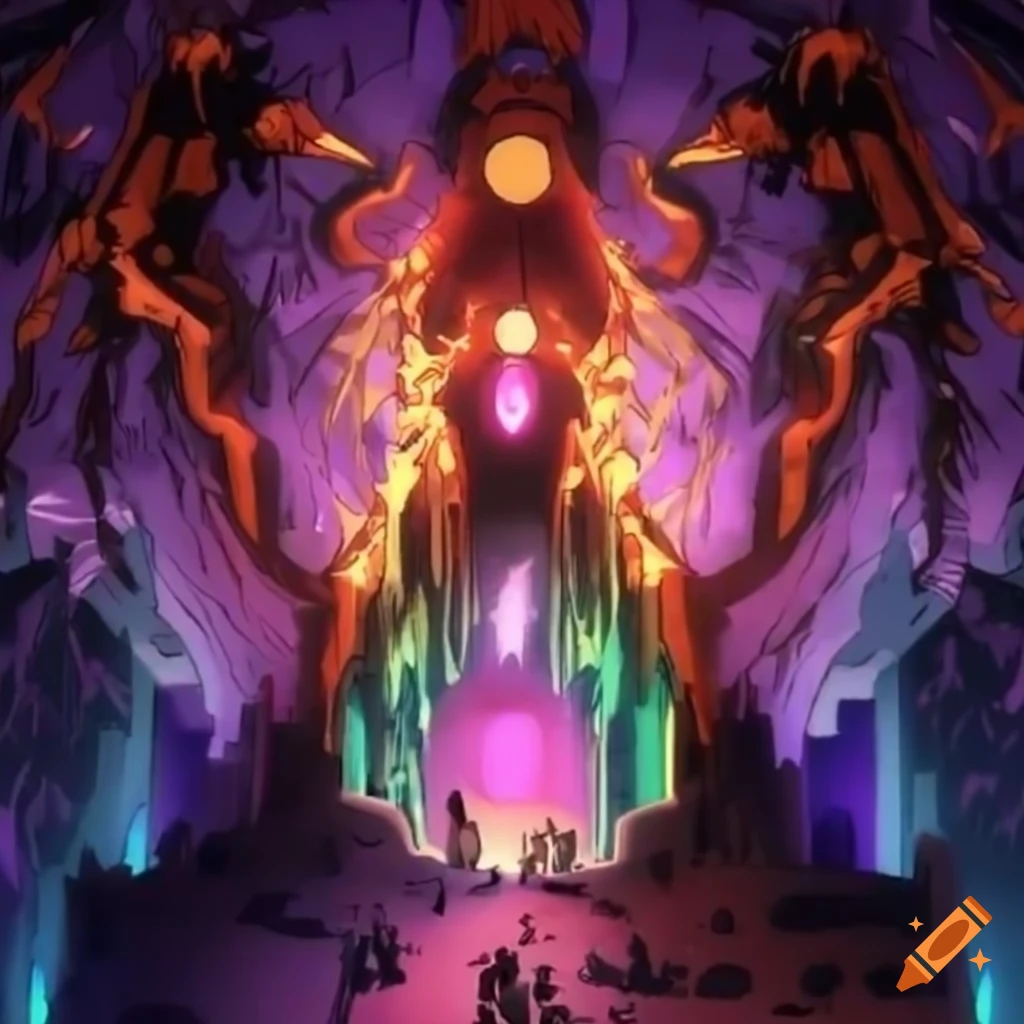 Reality-warping higher dimensional being in anime style on Craiyon