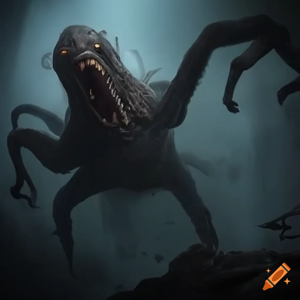 Monsters of the abyss on Craiyon
