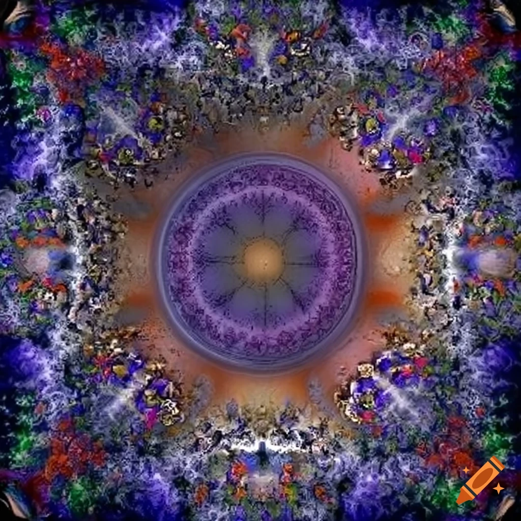 Fractal art with complex and detailed muted colors on Craiyon