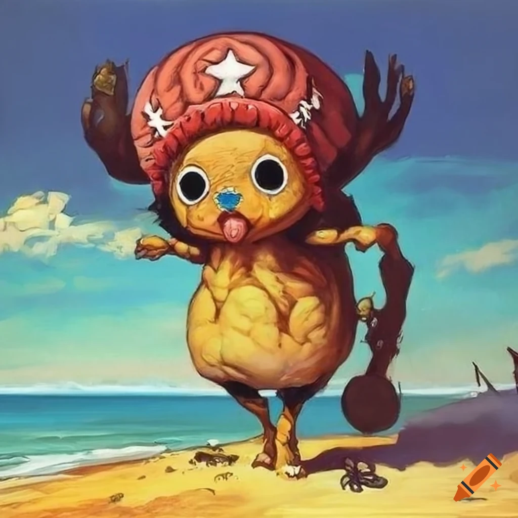 Tony Tony Chopper on the beach in a full-length portrait by Frank ...