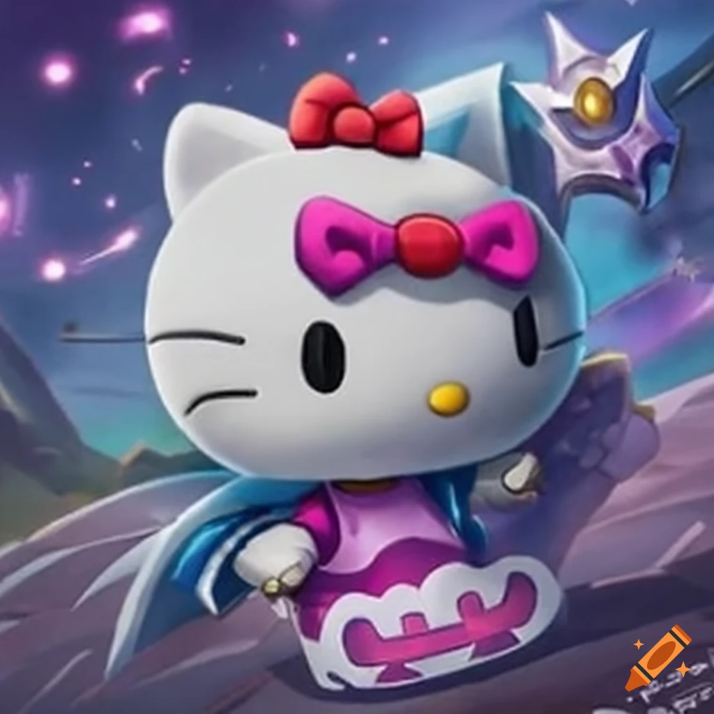 Hello kitty in a league of legends crossover on Craiyon