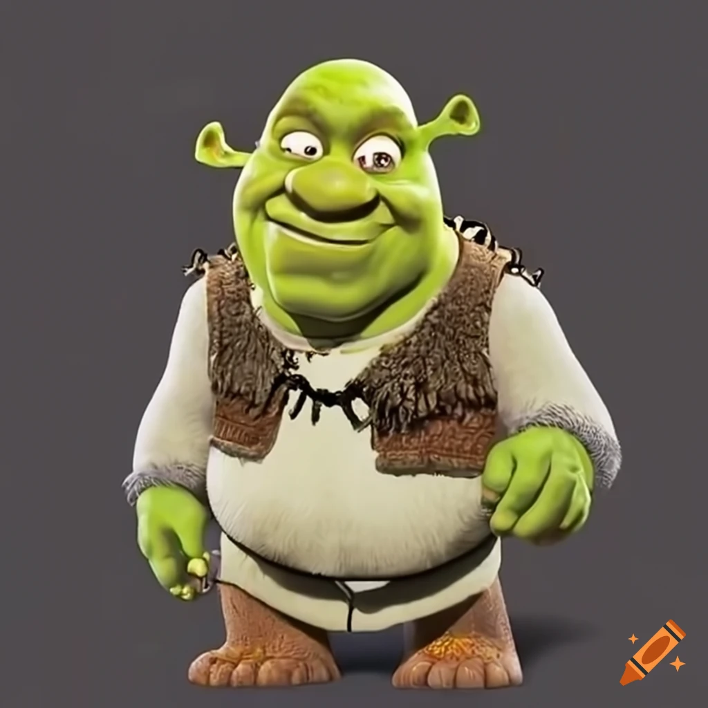 Character mashup of Shrek, Peter Griffin, and Cookie Monster on Craiyon