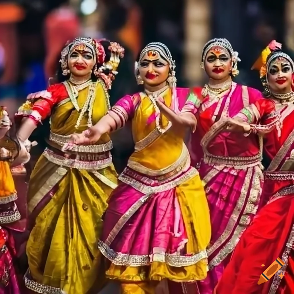 Display of vibrant Indian culture with colorful costumes, cuisine, and ...