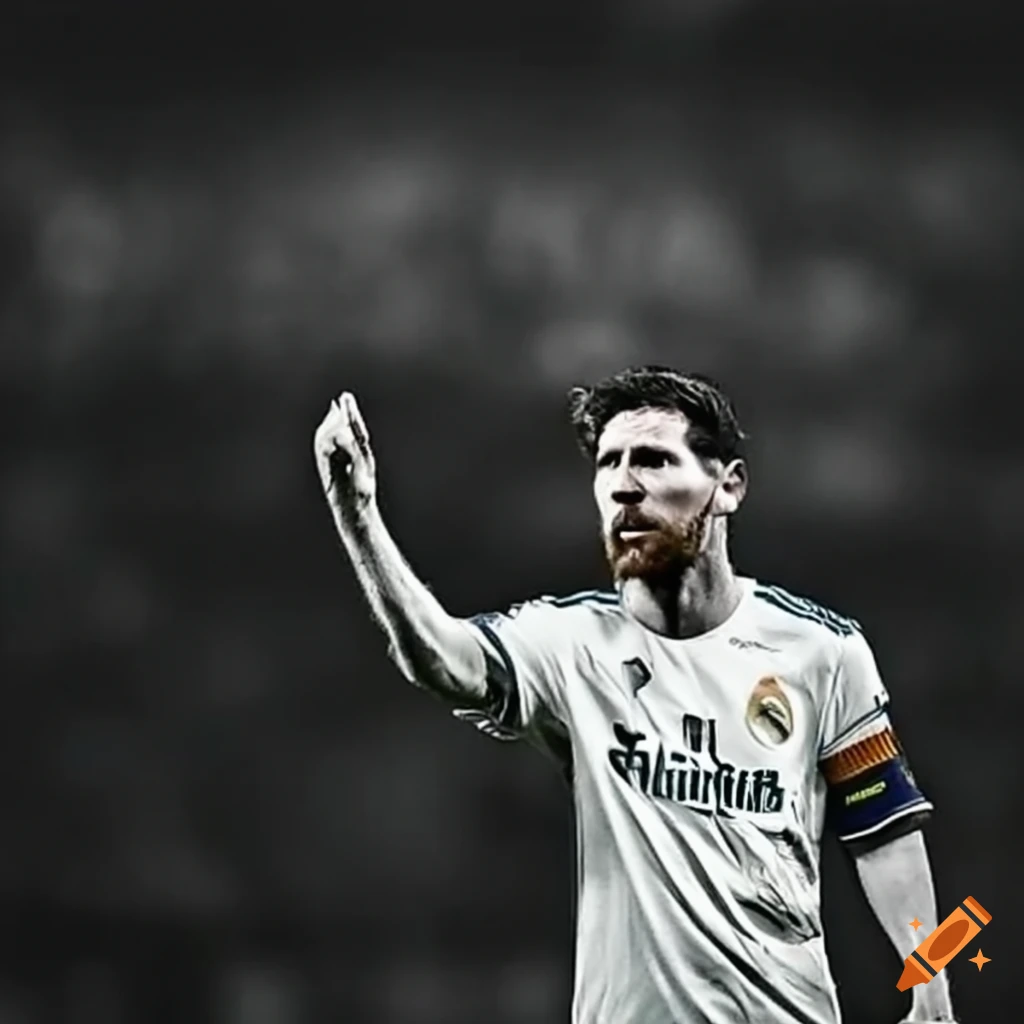 Lionel messi signing for real madrid on Craiyon