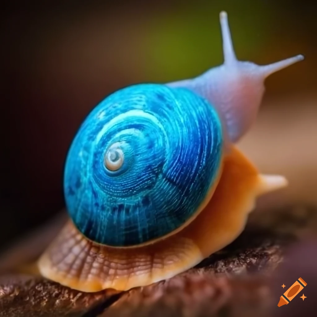 Unique snail creature with blue skin, red polka dots, tails, wings, and ...