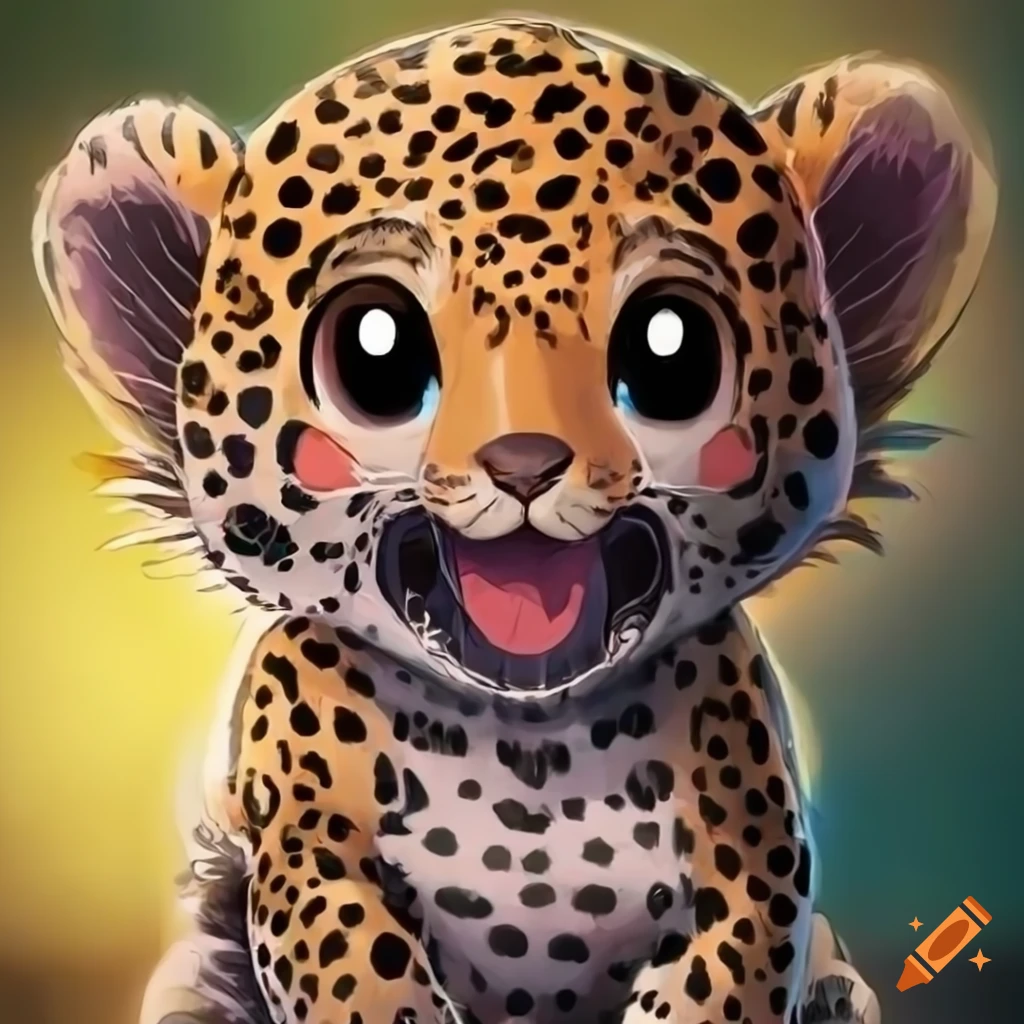 Adorable jaguar cub with big, mesmerizing eyes inspired by mythical pokémon on Craiyon