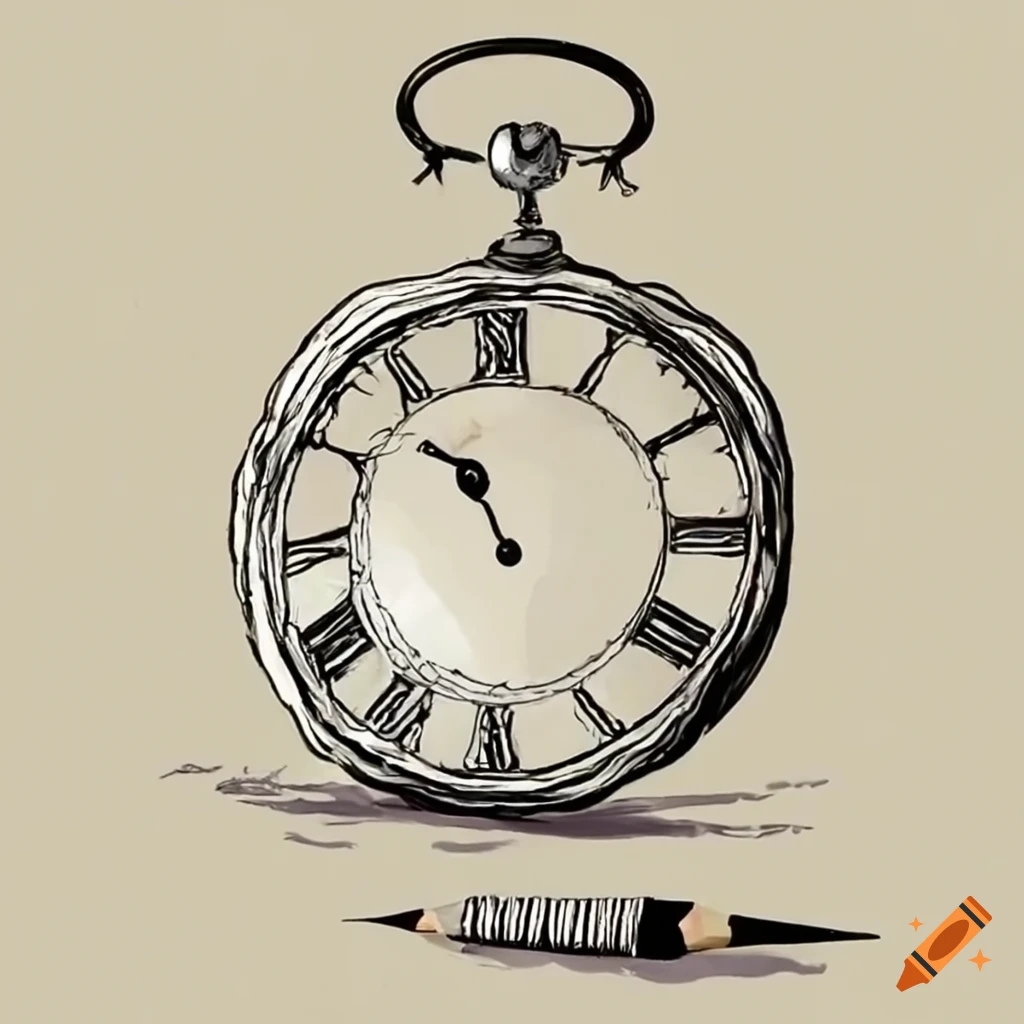 Time master with intricate clock design in a beautiful painting on Craiyon