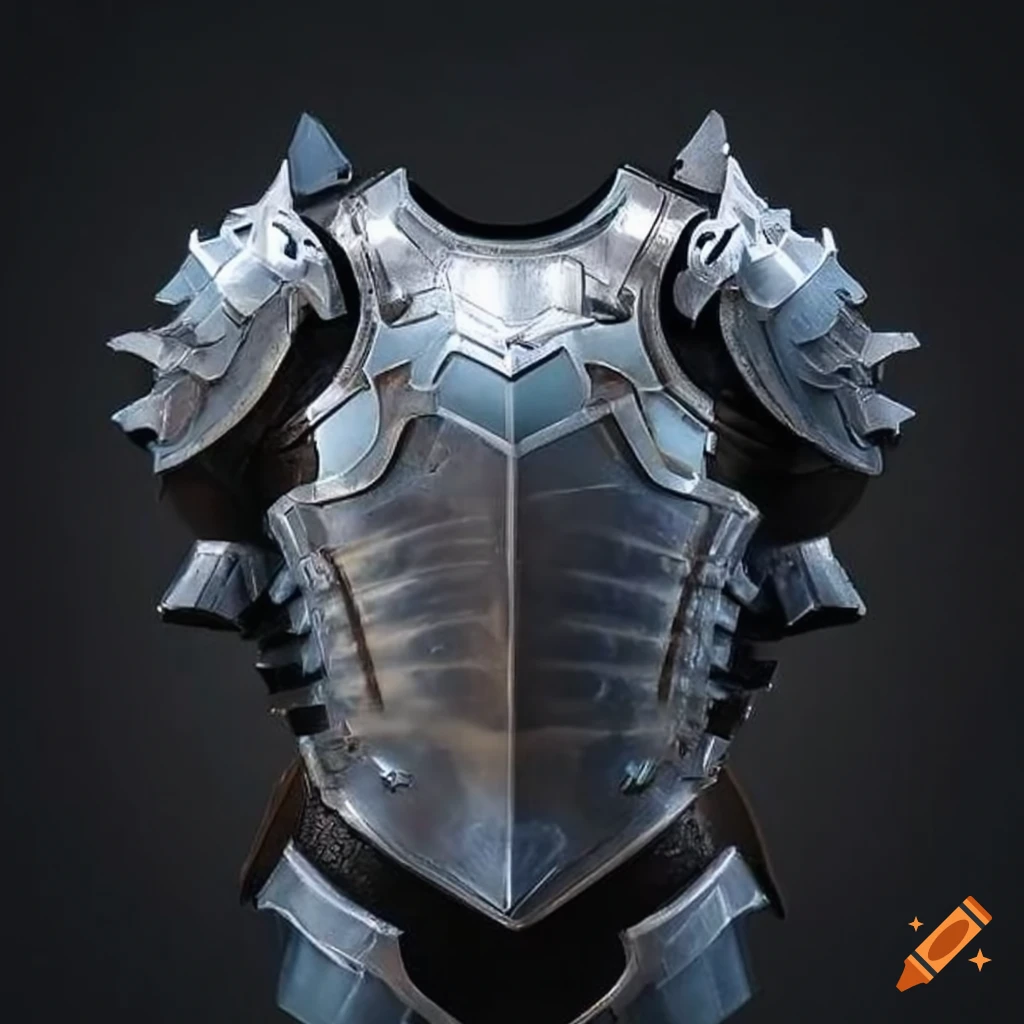 Adorned magic heavy body armor in close front view on Craiyon