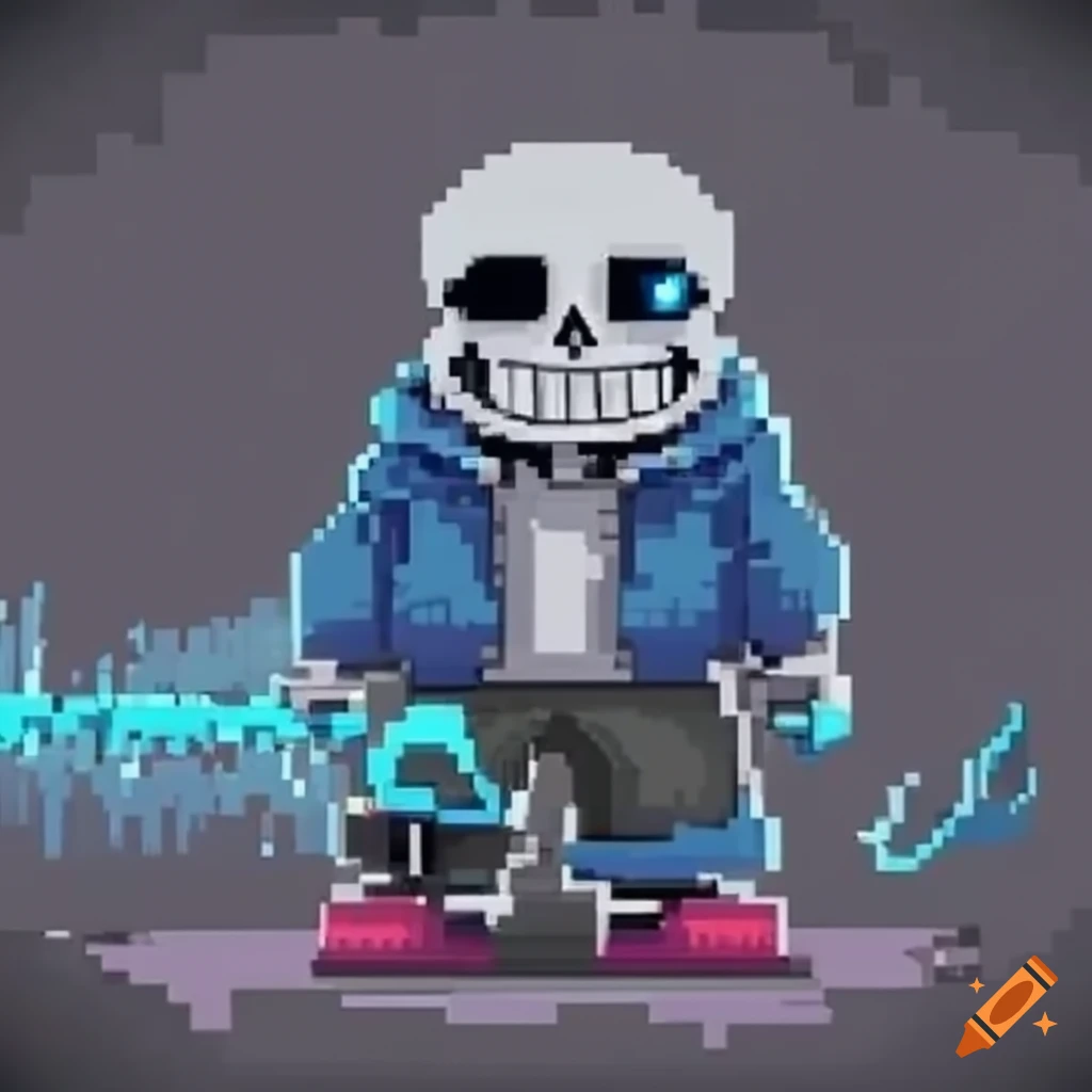 Detailed interpretation of sans from undertale game on Craiyon