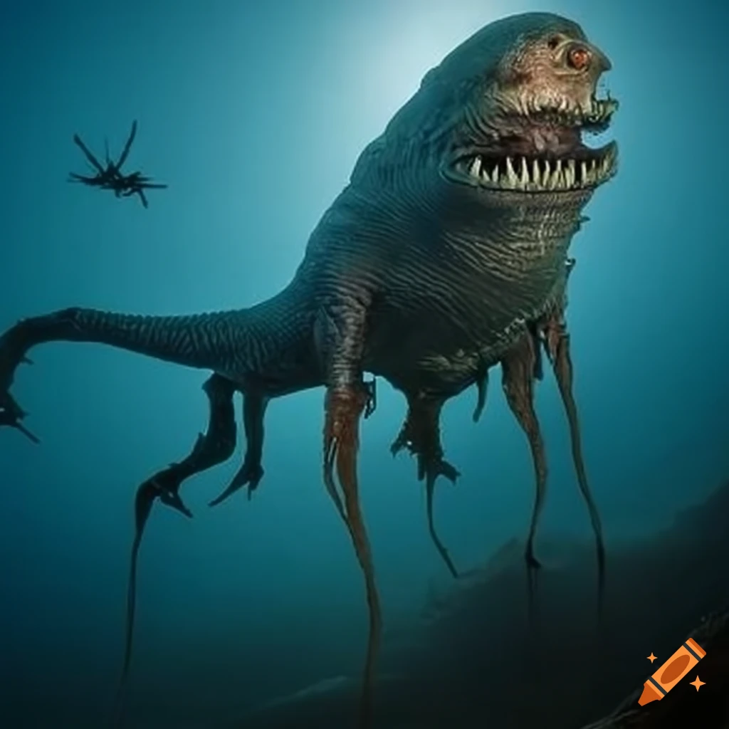 Monsters of the abyss on Craiyon