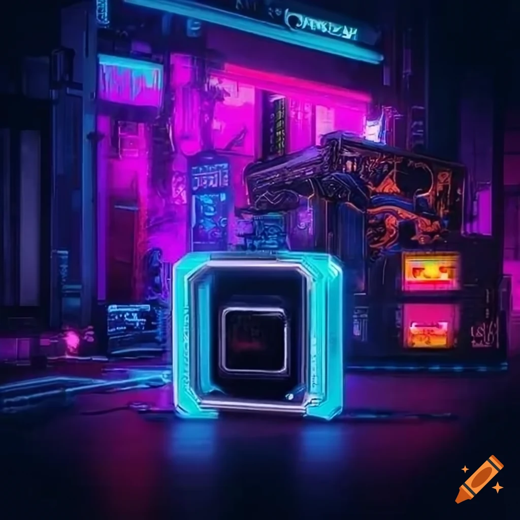 Cyberpunk box on Craiyon