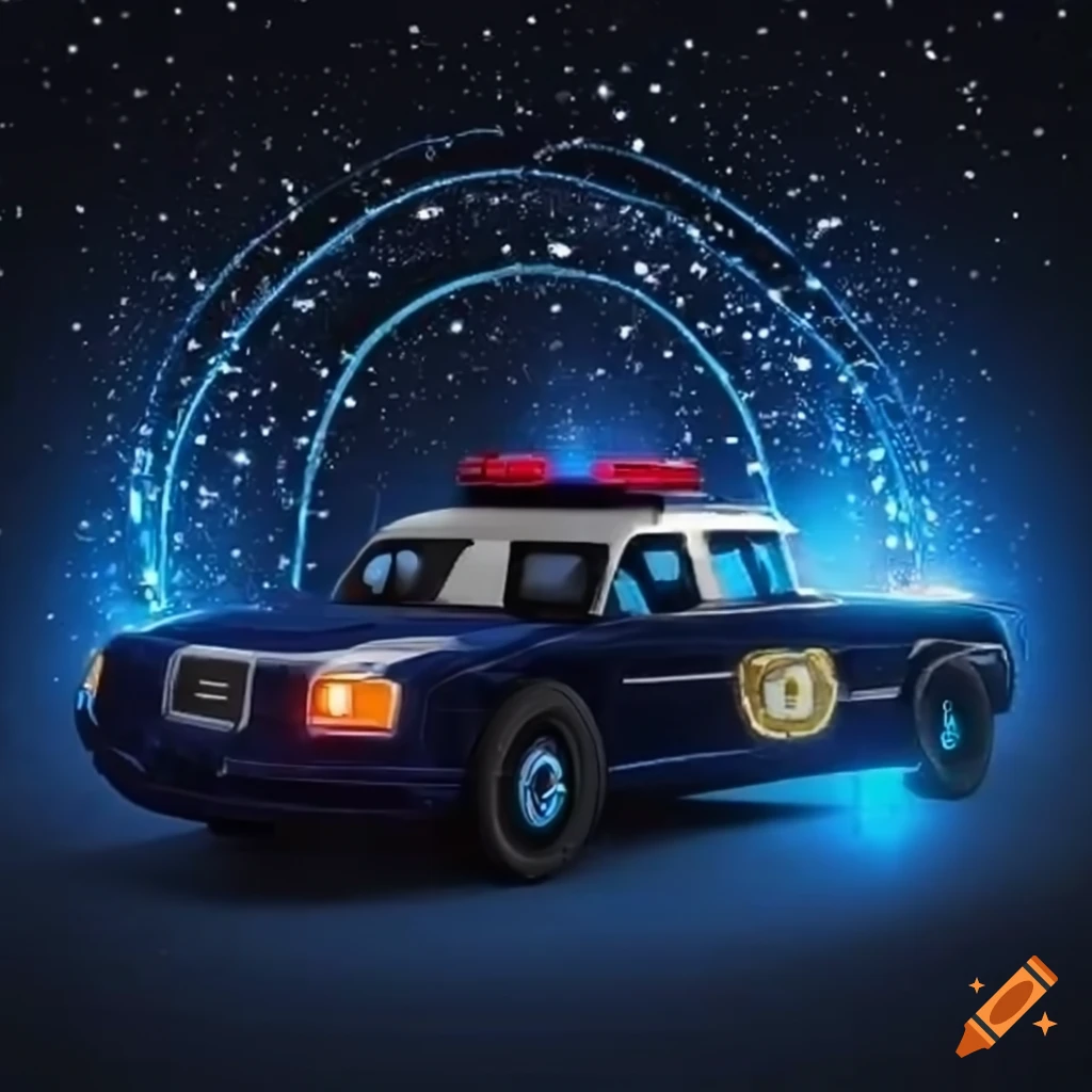 Robot resembling a police car in a cybersecurity comic drawing for kids ...