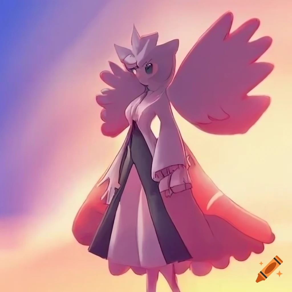 Elegant and feminine rock queen Pok\u00e9mon in her territory on Craiyon