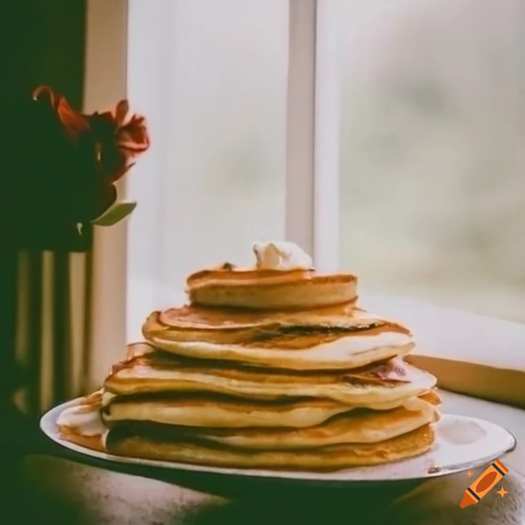 Perfect pancakes in soft lighting on Craiyon