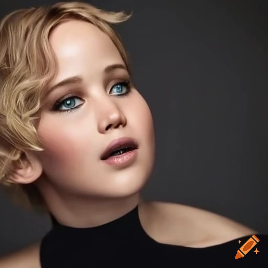 Photo-realistic depiction of Jennifer Lawrence at 60 years old on Craiyon