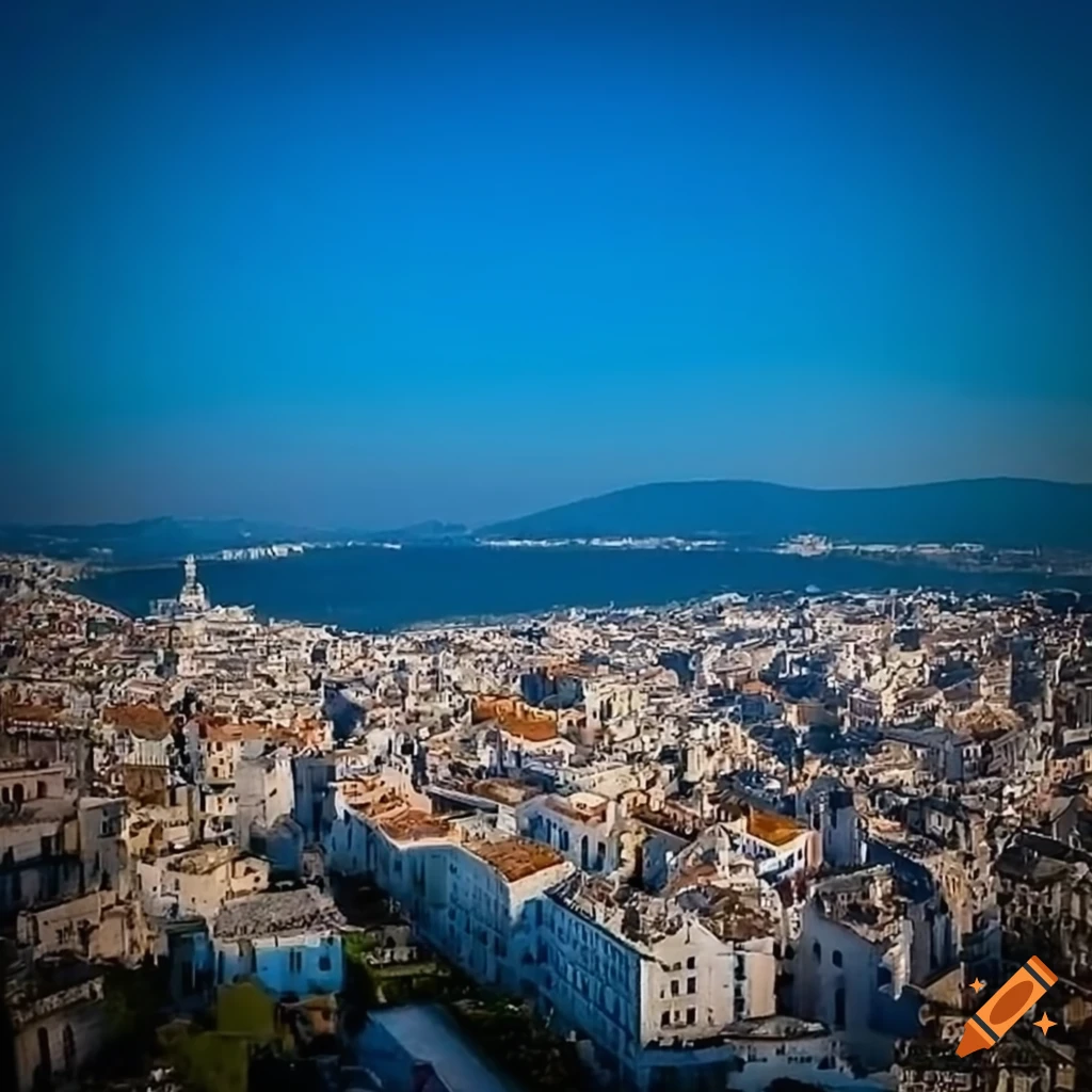 Athens Cityscape rebuilt in Myconos and Corfu style on Craiyon